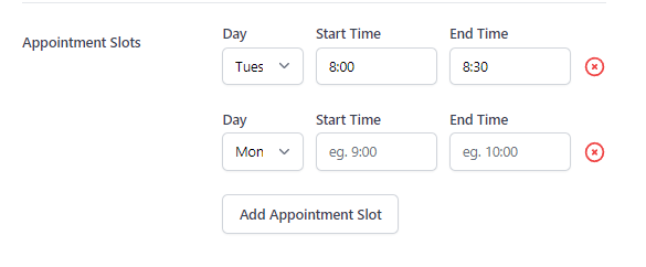 Appointment Availability Schedules | Welloca Support