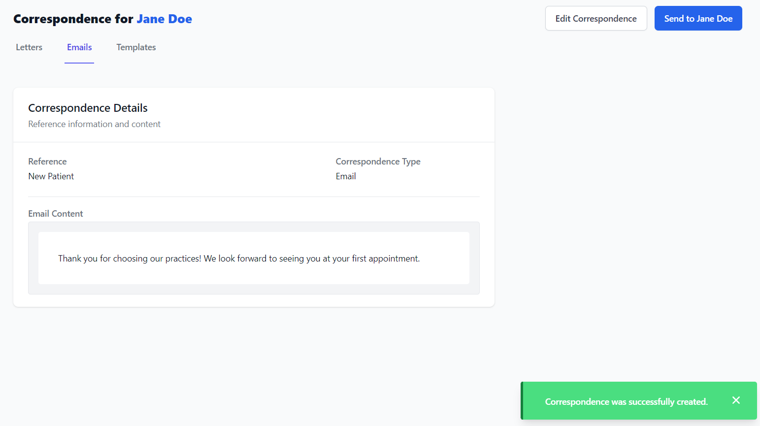 How to Create a Correspondence Template | Welloca Support